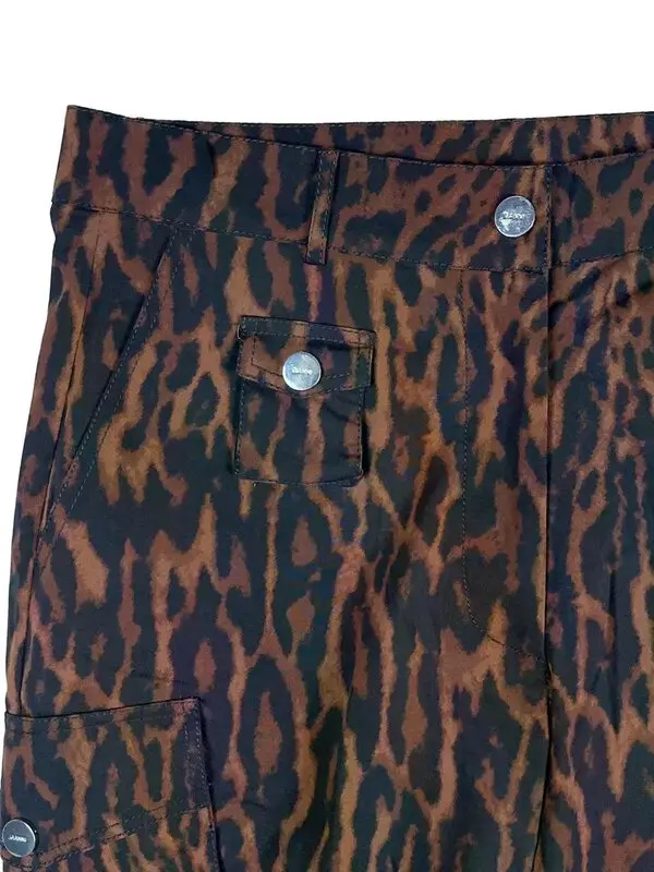 GANNI Leopard-print Cargo Pants