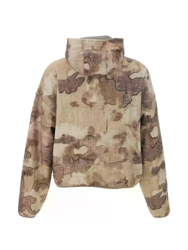 REPRESENT Shuttle Camouflage-print Hoodie - Neutrals