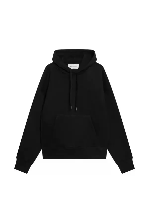 AMI Paris Cotton Hoodie With Embossed De Coeur