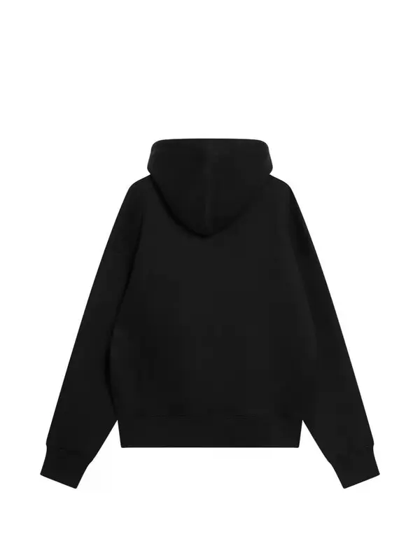 AMI Paris Cotton Hoodie With Embossed De Coeur