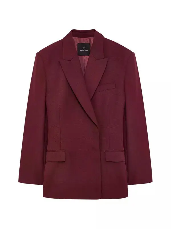 ANINE BING Aretha Blazer Burgundy - Red