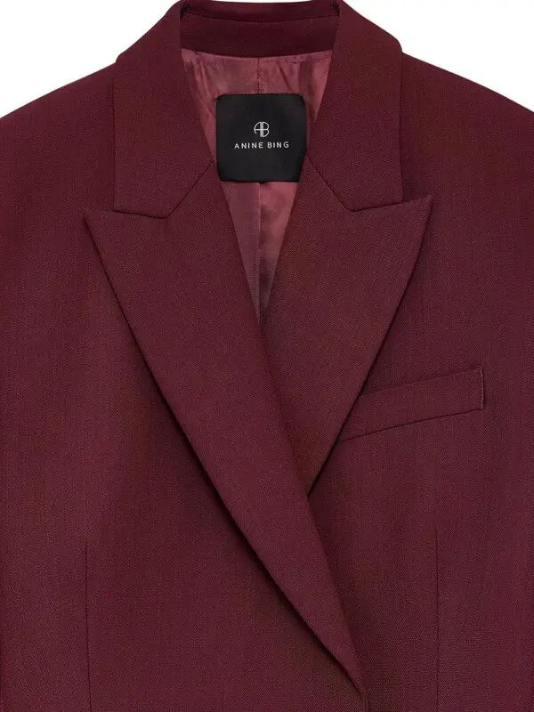 ANINE BING Aretha Blazer Burgundy