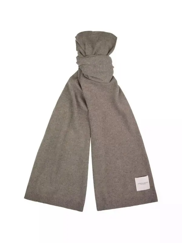 PROFUOMO Logo-patch Knitted Scarf