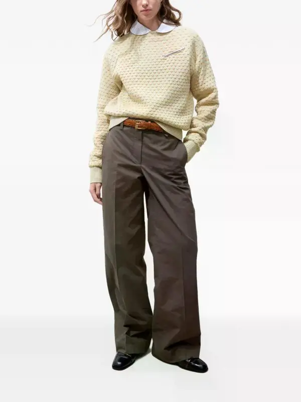 Tory Burch Brushed Cotton Trousers