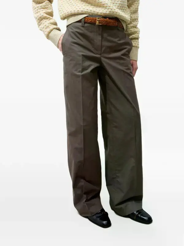 Tory Burch Brushed Cotton Trousers