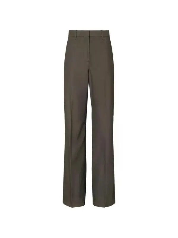 Tory Burch Brushed Cotton Trousers - Brown