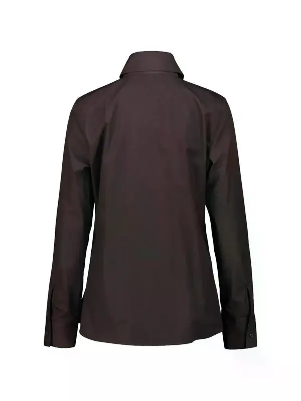 Khaite Ivy Pointed-collar Long-sleeve Shirt