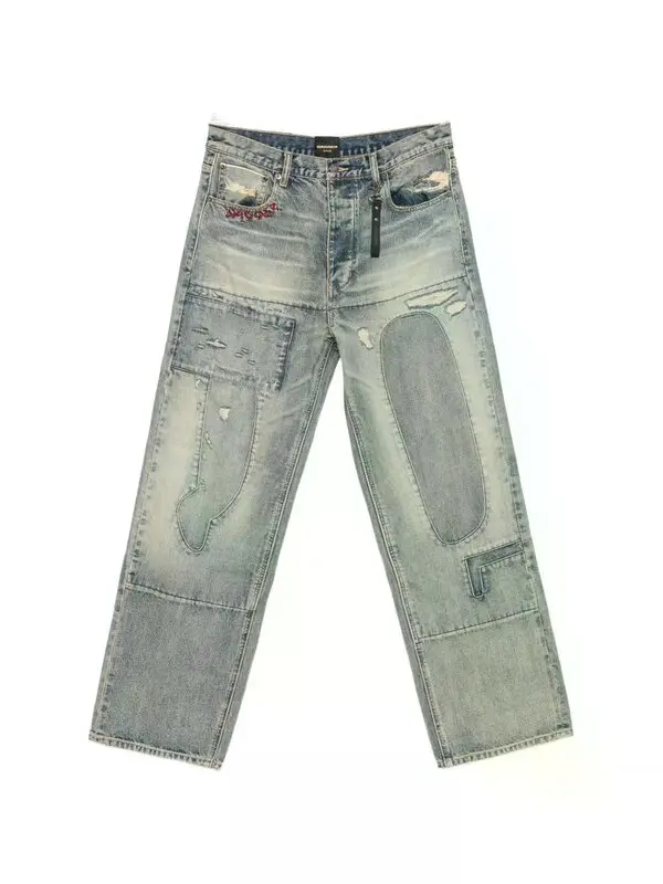 DAGGER Mended-patchwork Jeans