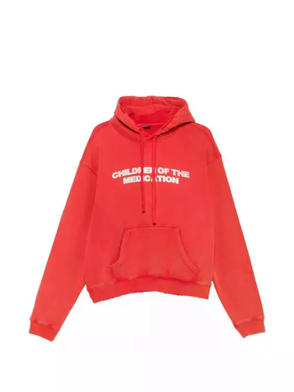 DAGGER Slogan-print Distressed Hoodie