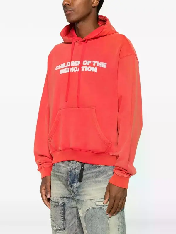 DAGGER Slogan-print Distressed Hoodie