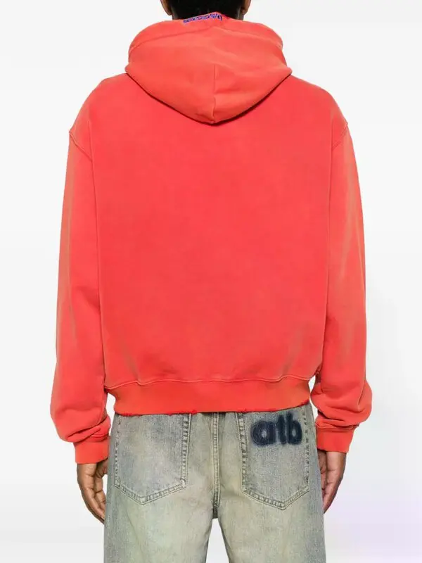 DAGGER Slogan-print Distressed Hoodie