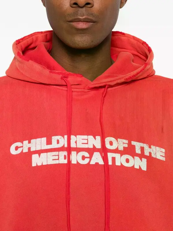 DAGGER Slogan-print Distressed Hoodie