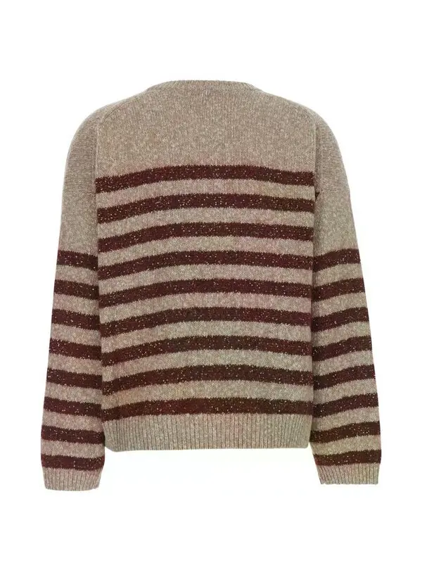 Brunello Cucinelli Sequin-embellished Striped Sweater