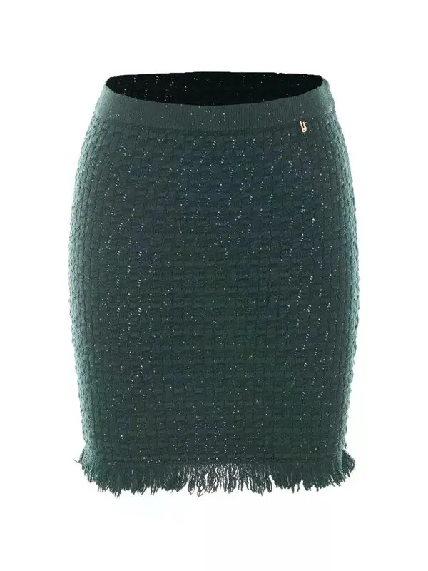 Liu Jo Sequin-embellished Fringed Mini Skirt