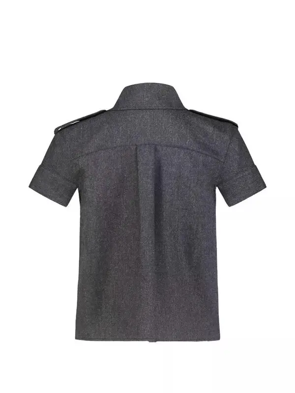 Khaite Emiel Epaulette Short-sleeve Shirt