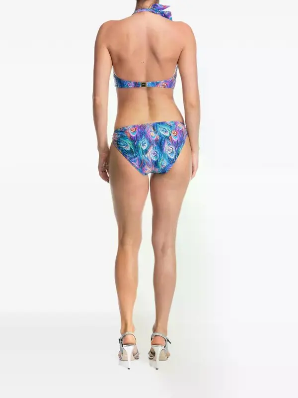 GOTTEX Peacock-print Cutout Swimsuit