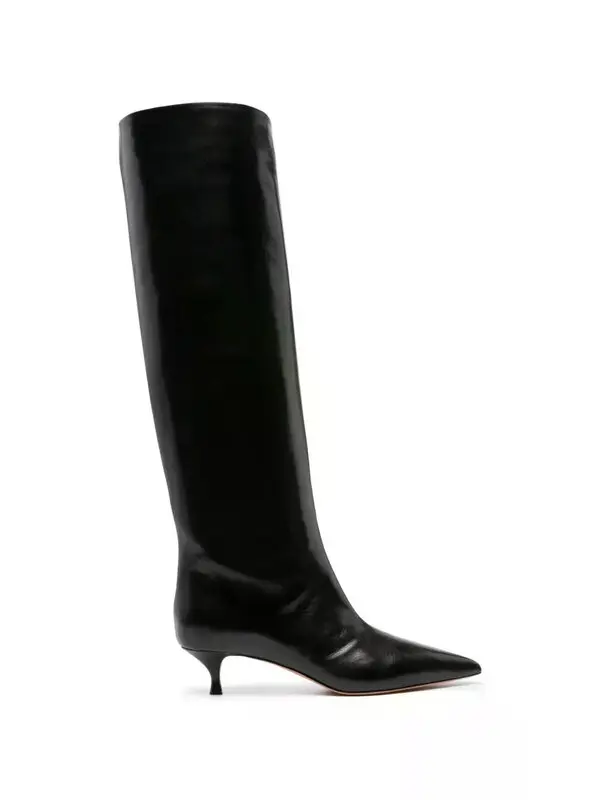 Le Monde Beryl Babouche Leather Boots - Black