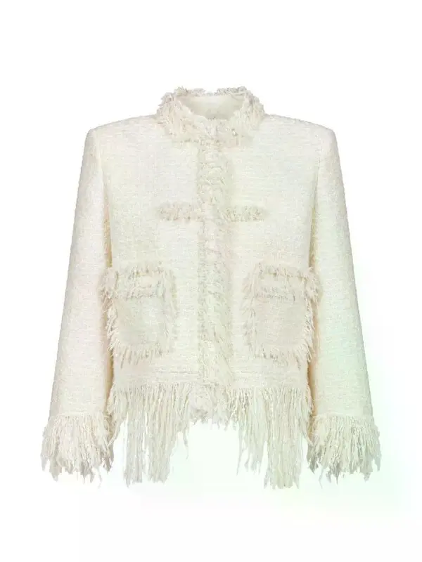 Matieres Fecales Sequin-embellished Fringed Jacket
