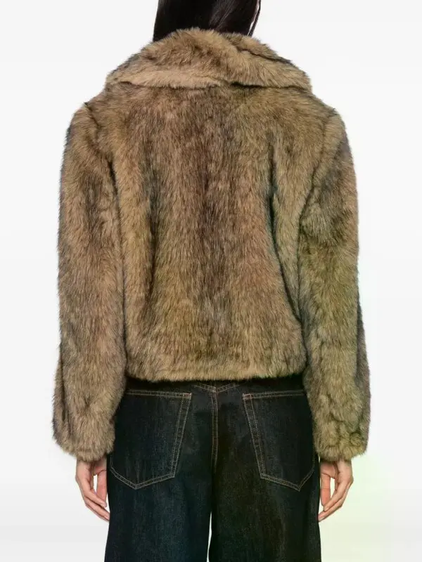 DRYKORN Faux-fur Notched-lapel Jacket