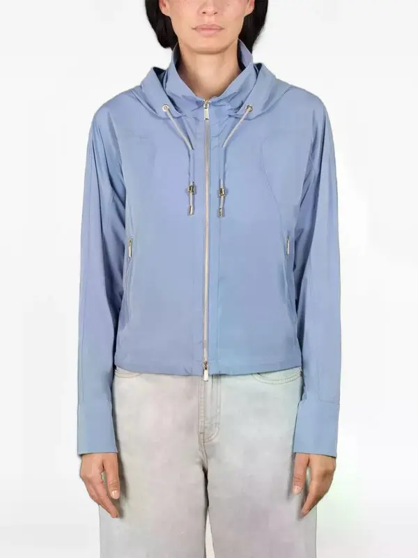 MOORER Drawstring Hooded Jacket - Blue