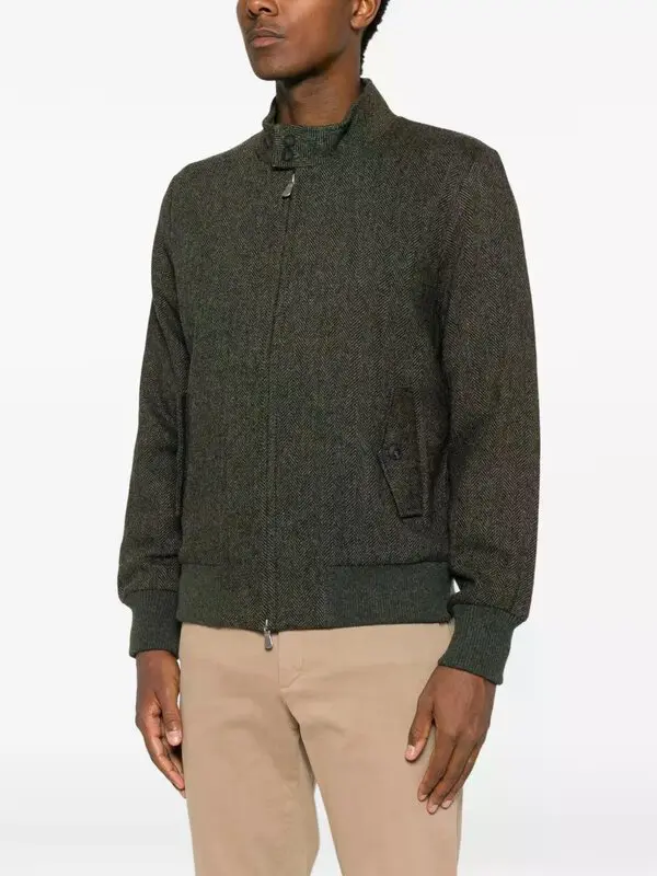 GRAN SASSO Herringbone-pattern Virgin Wool Jacket