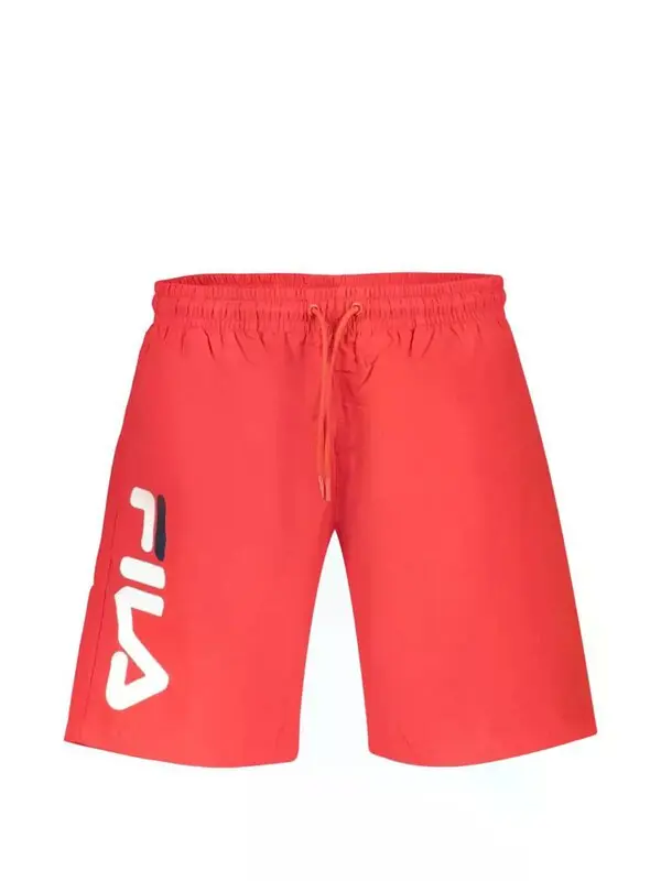 FILA Caravello Logo-print Drawstring Swim Shorts - Red