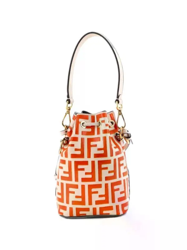 Fendi Mon Tresor Zucca Embossed Leather Mini Bucket Bag