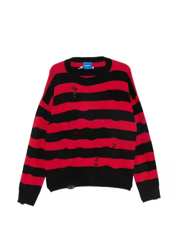 DAGGER Distressed Striped Sweater