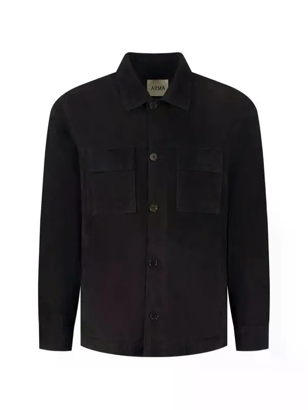 ARMA Suede Button-up Shirt Jacket