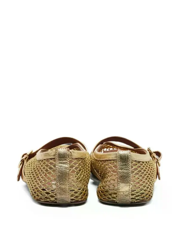 Alaïa Mary Jane Ballet Flats - Gold
