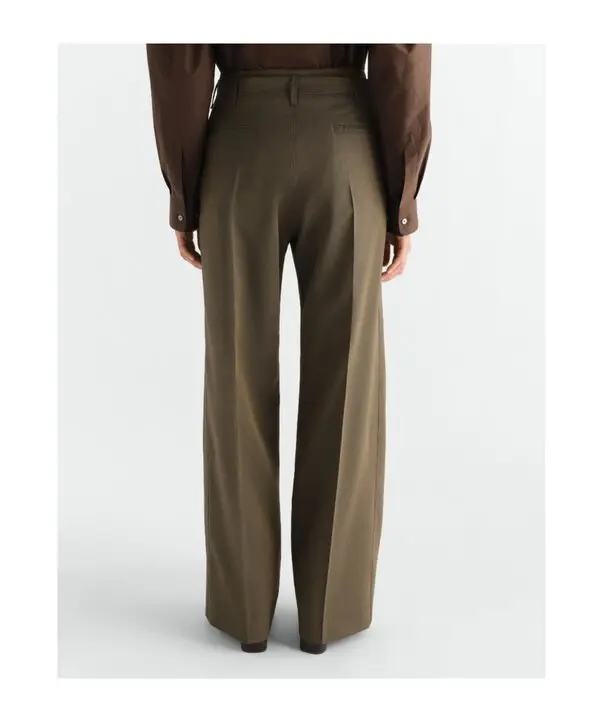 LEMAIRE Wide-leg Pleated Trousers In Wool And Mohair Blend