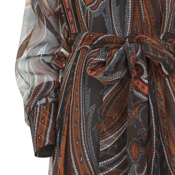 Etro Paisley Bow-tie Long Dress