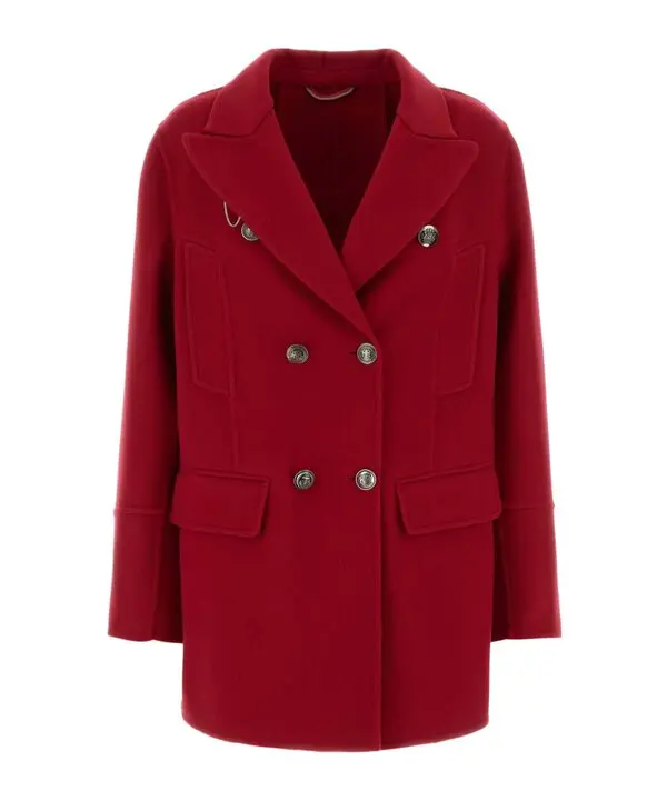 Ermanno Scervino Long-sleeved Coat - Red