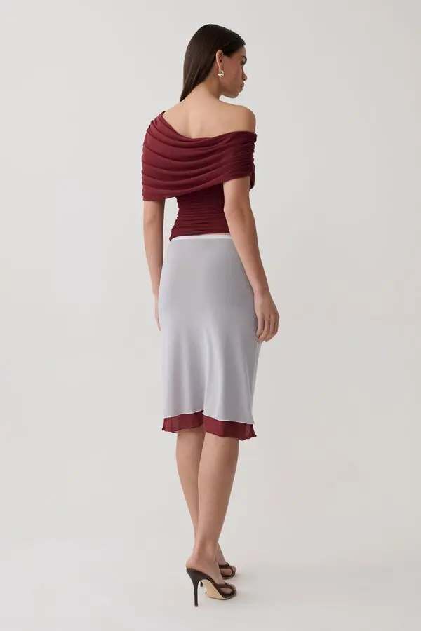 Meshki Janet Mesh Midi Skirt