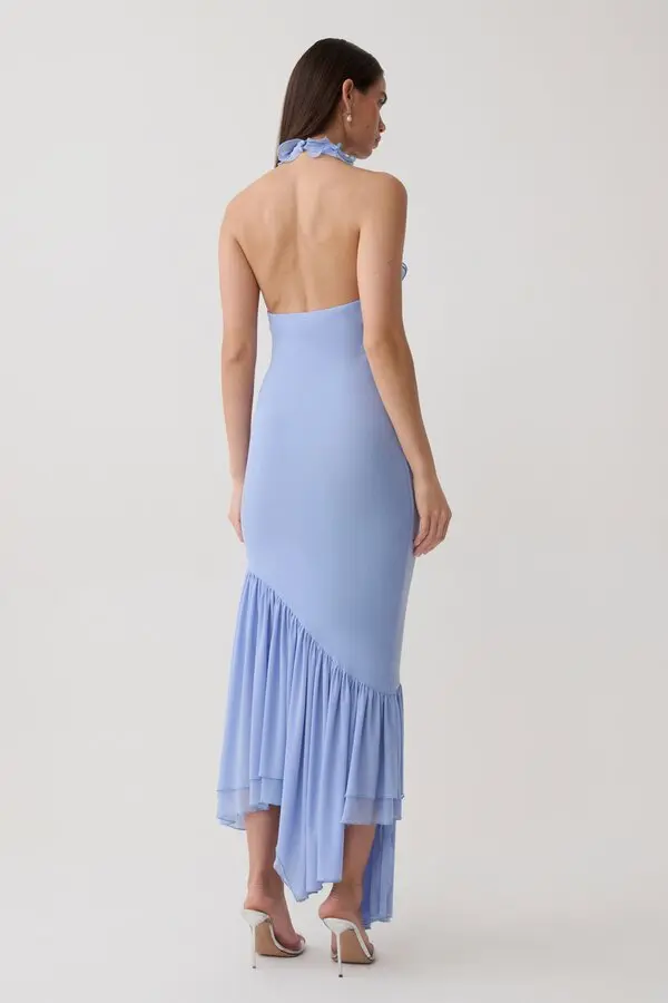 Meshki Maisey Mesh Midi Dress - Blue