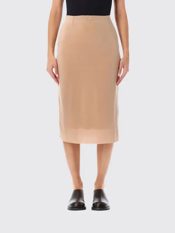 MAISON MARGIELA Abstract Print Cupro Midi Pencil Skirt - Nude