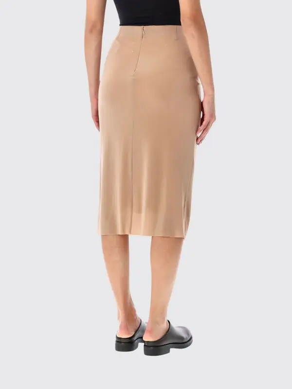 MAISON MARGIELA Abstract Print Cupro Midi Pencil Skirt