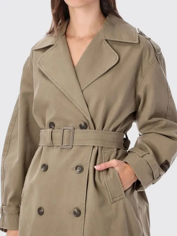LEVI'S Long Double-breasted Cotton Trench Coat With Adjustable Belt