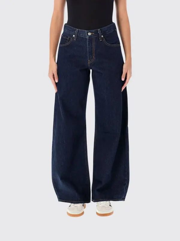 LEVI'S High-waisted Baggy Wide Leg Jeans In Cotton Denim - Blue