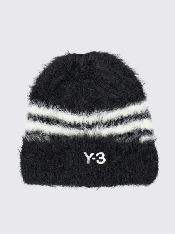 Y3 Striped Recycled Polyester Bucket Hat With Logo - Black