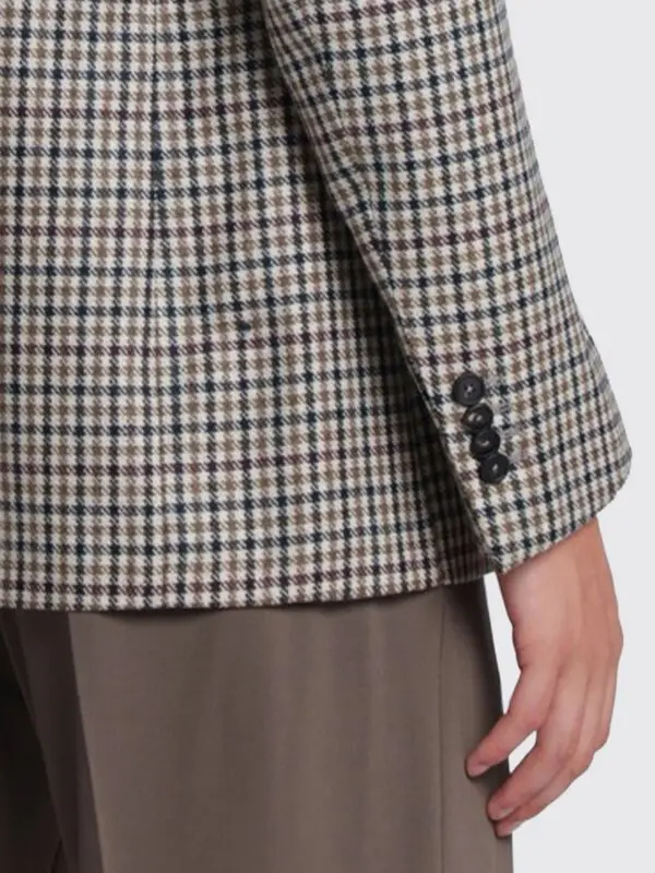 Tagliatore Single-breasted Houndstooth Blazer In Super 110's Virgin Wool