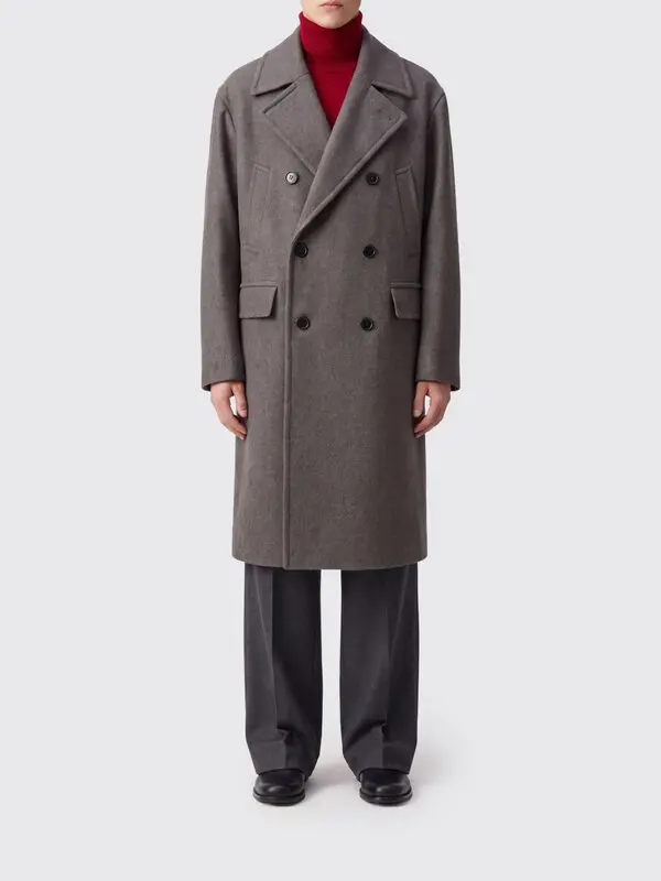 Dries Van Noten Relaxed-fit Double-breasted Long Coat In Wool Blend - Beige