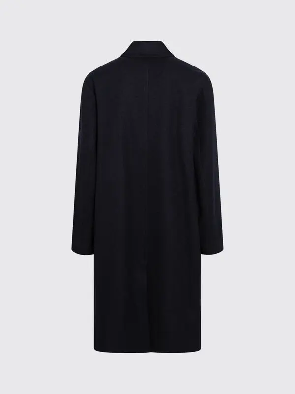 Dries Van Noten Single-breasted Long Coat In Pure Wool With Flap Pockets