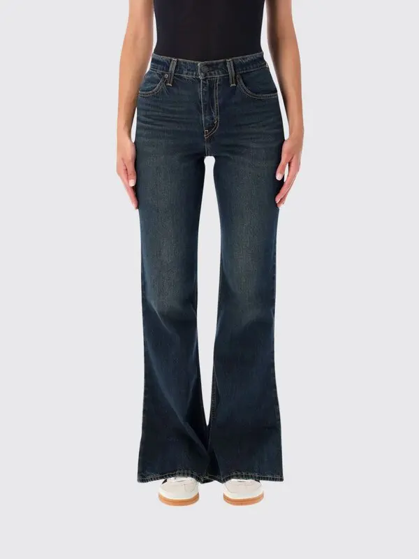 LEVI'S Mid-rise Five-pocket Flared Jeans In Cotton Denim - Blue