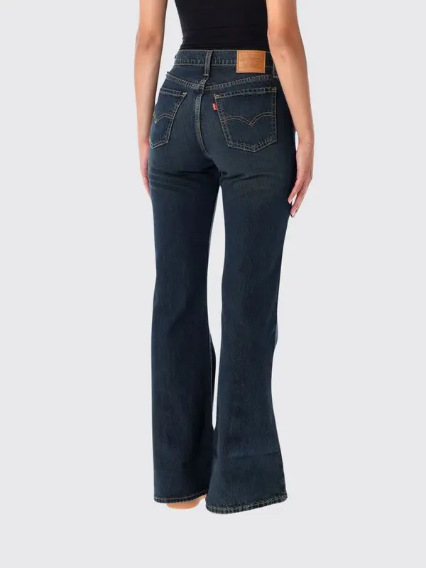 LEVI'S Mid-rise Five-pocket Flared Jeans In Cotton Denim - Blue