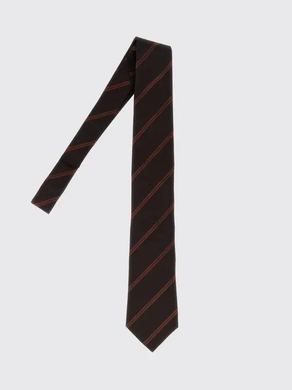 Brunello Cucinelli Pure Silk Tie With Abstract Jacquard Pattern - Dark