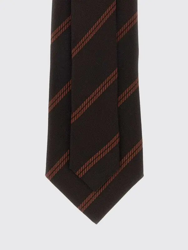 Brunello Cucinelli Pure Silk Tie With Abstract Jacquard Pattern - Dark