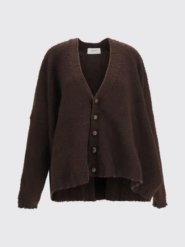 GOLDEN GOOSE Relaxed Fit V-neck Wool Cardigan With Dropped Shoulders