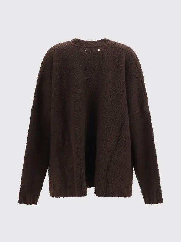 GOLDEN GOOSE Relaxed Fit V-neck Wool Cardigan With Dropped Shoulders