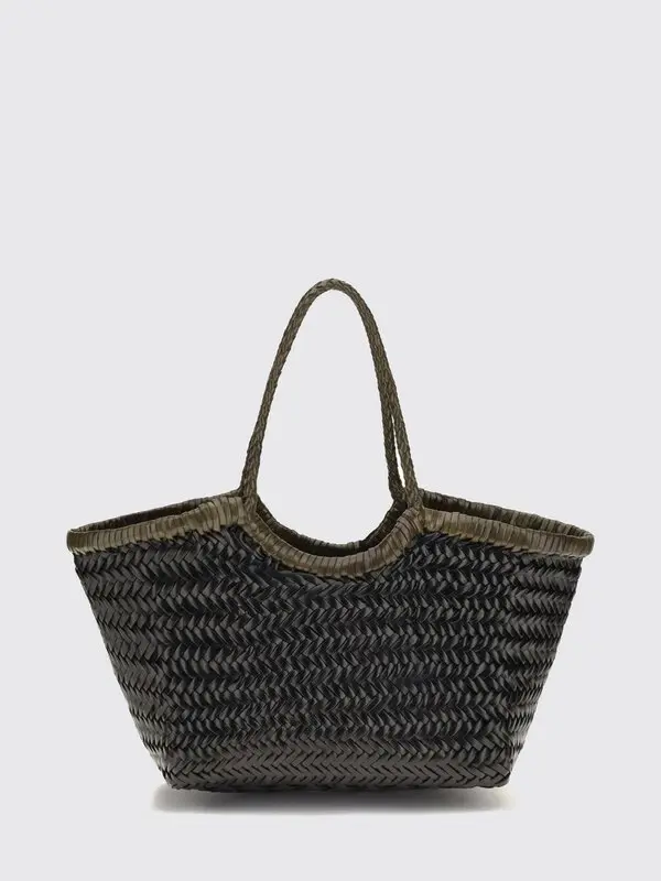 Dragon Diffusion Nantucket Woven Calfskin Leather Shoulder Bag - Black
